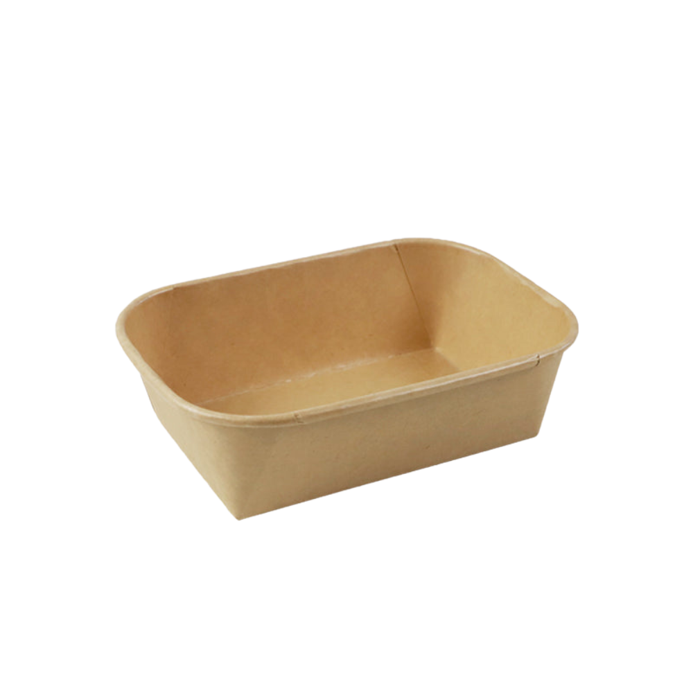 Kraft small rectangle paperboard container 20oz (650ML) – Caterstyle
